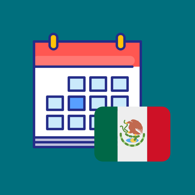 calendario de fechas festivas de México 2019