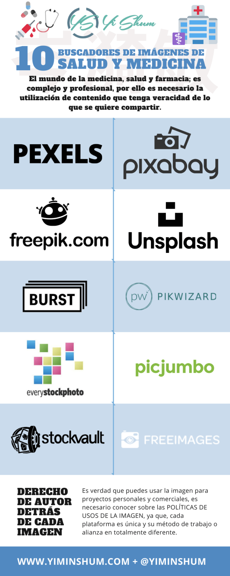 10 buscadores de imágenes de salud y medicina - Yi Min Shum Xie