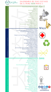 Calendario de Días Festivos en Perú 2020 - Yi Min Shum Xie