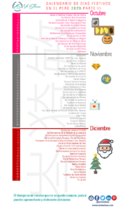Calendario de Días Festivos en Perú 2020 - Yi Min Shum Xie