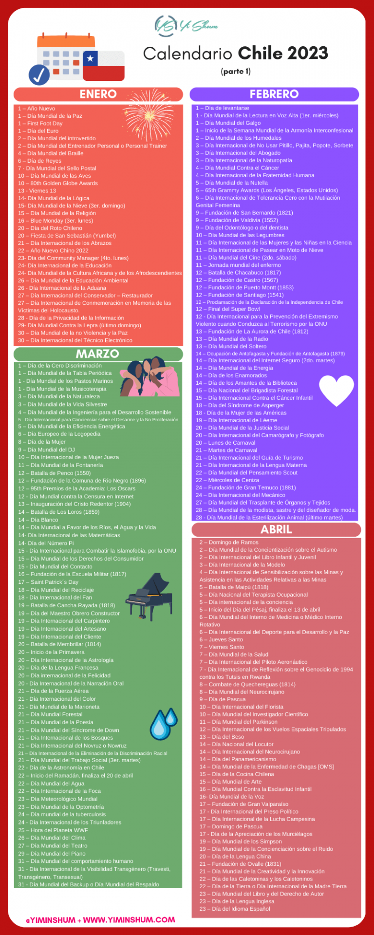 Días Feriados Chile 2023: fechas y efemérides nacionales y mundiales