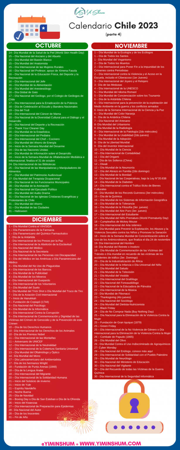 Días Feriados Chile 2023: fechas y efemérides nacionales y mundiales
