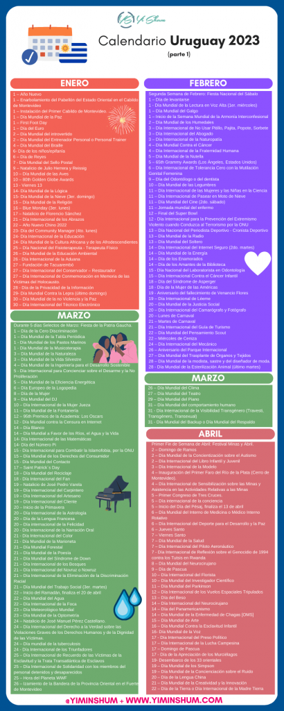 Días Feriados Uruguay 2023: fechas y efemérides nacionales y mundiales