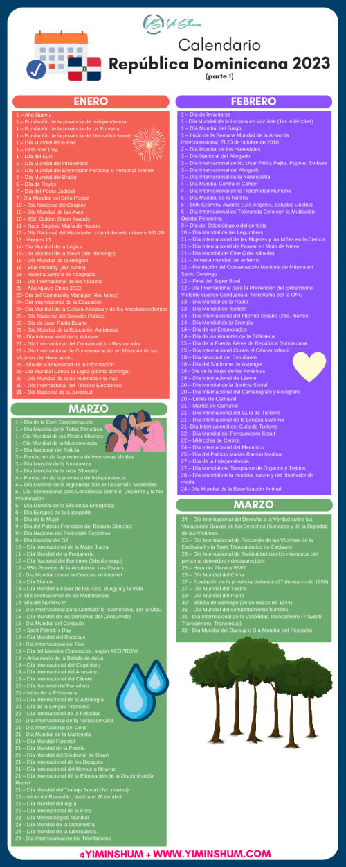 Días Feriados República Dominicana 2023: fechas nacionales y mundiales