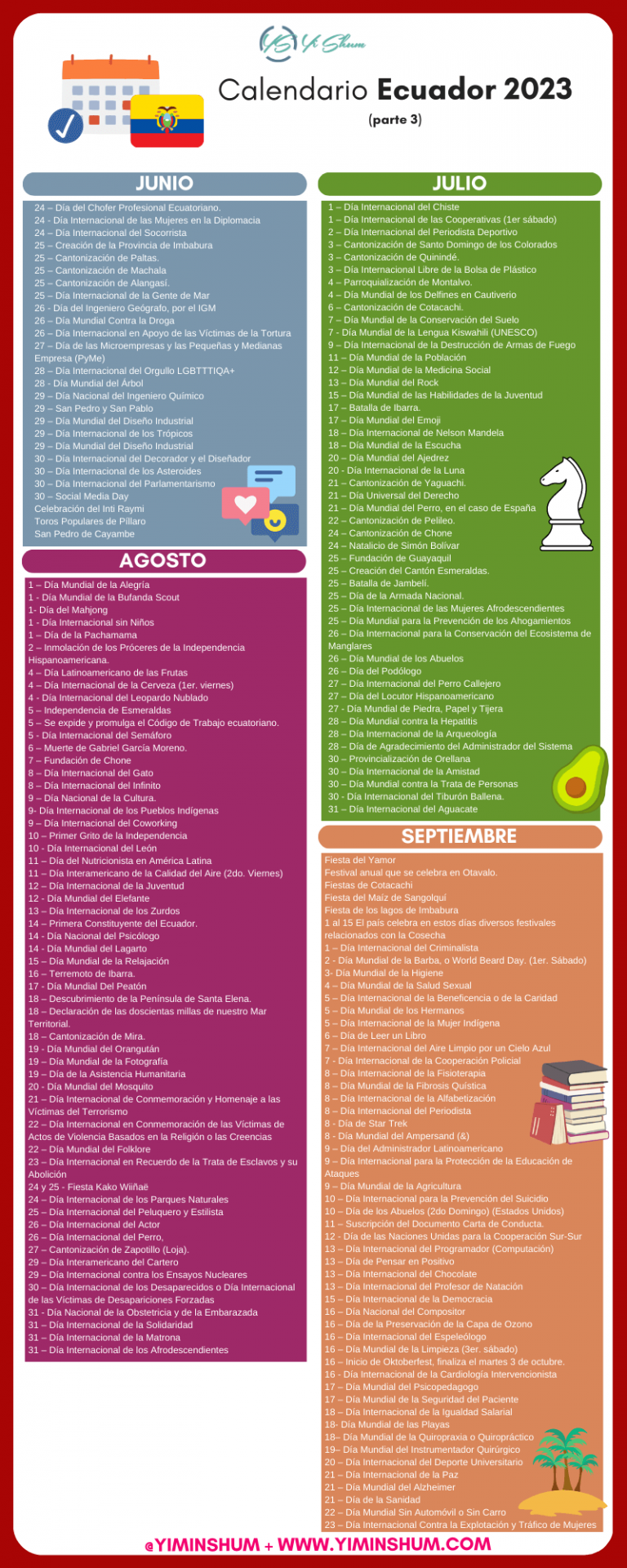 Días Feriados Ecuador 2023: fechas y efemérides nacionales y mundiales