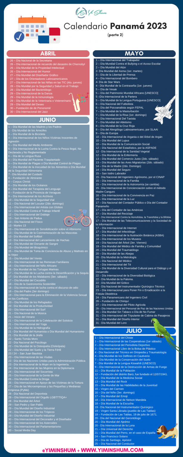 Días Feriados Panamá 2023: fechas y efemérides nacionales y mundiales