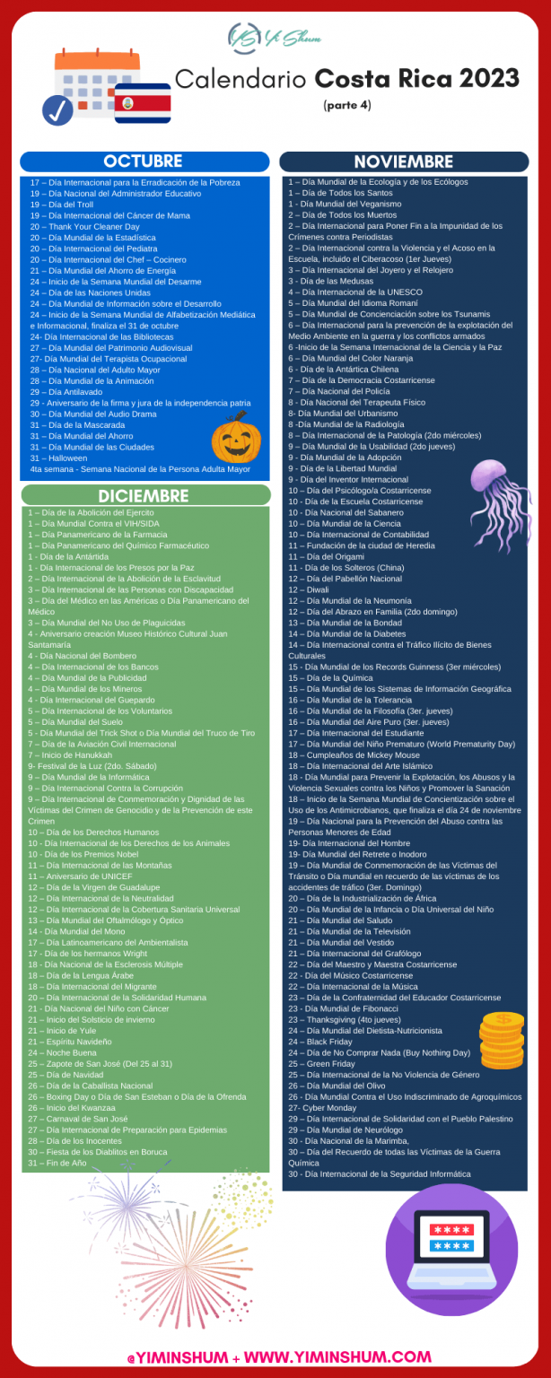 Días Feriados Costa Rica 2023: efemérides nacionales y mundiales