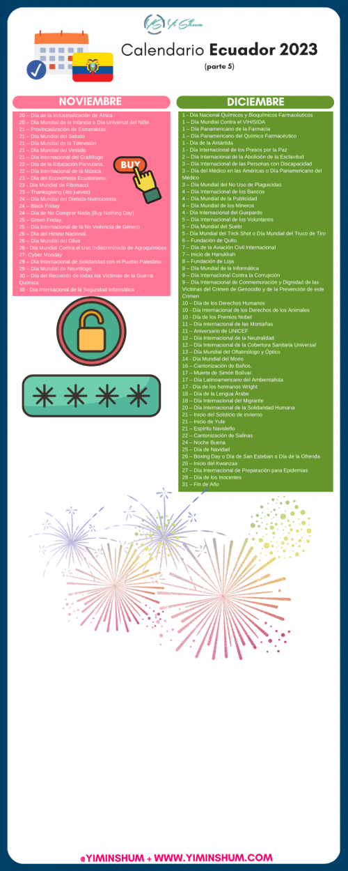 Días Feriados Ecuador 2023: fechas y efemérides nacionales y mundiales