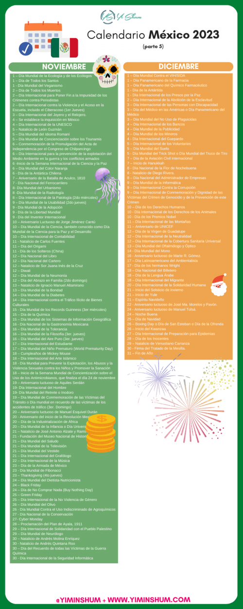 Días Feriados México 2023: fechas y efemérides nacionales y mundiales